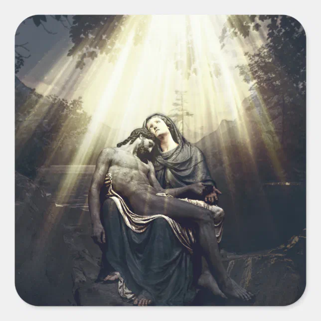 The Resurrection of Jesus Christ Square Sticker | Zazzle