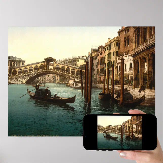 The Rialto Bridge Venice Italy Grand Canal Poster | Zazzle