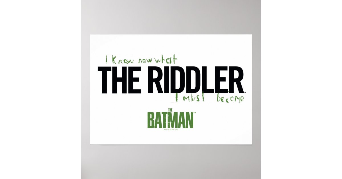 The Riddler - I Know What I Must Become Poster | Zazzle