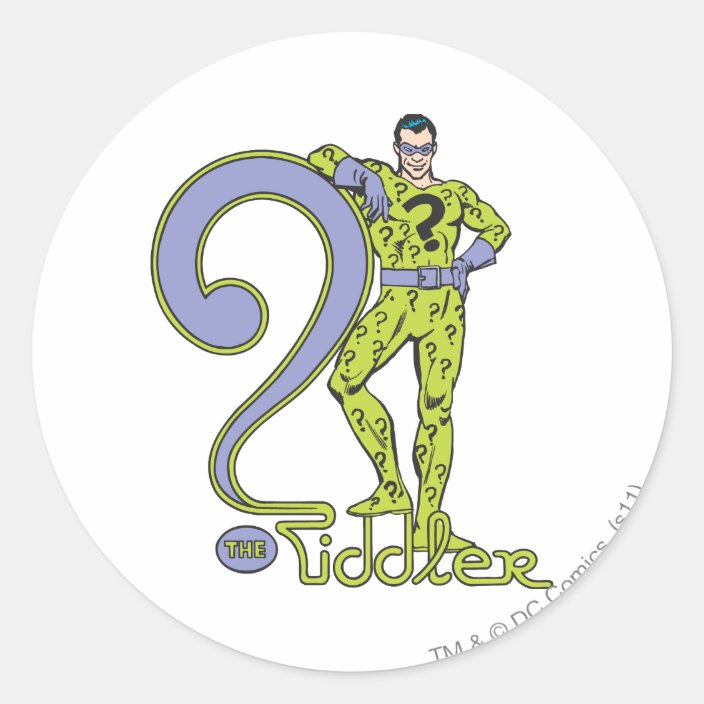 The Riddler & Logo Green Classic Round Sticker | Zazzle.com