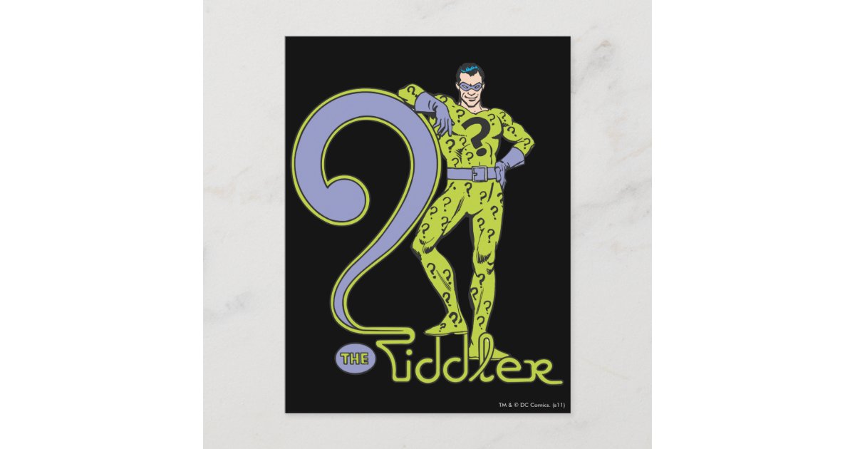The Riddler & Logo Green Postcard | Zazzle