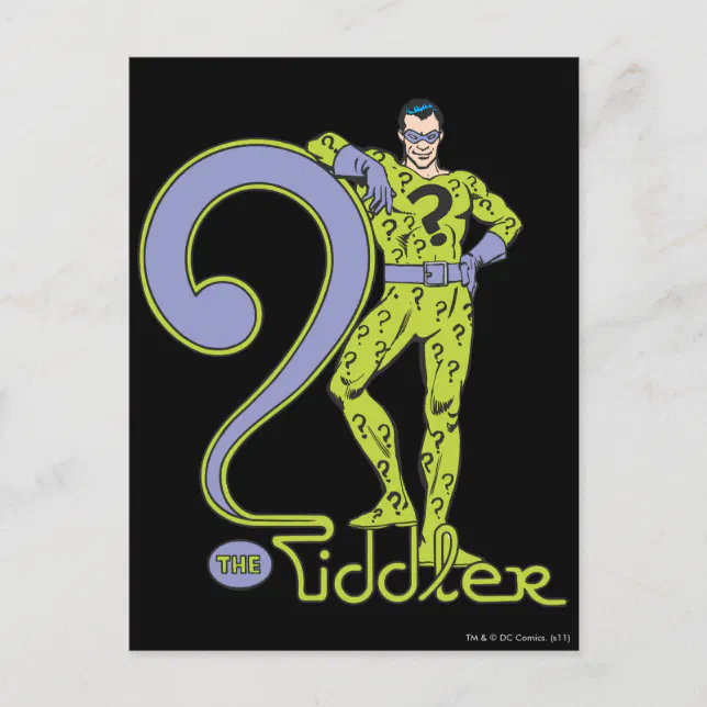 The Riddler & Logo Green Postcard | Zazzle