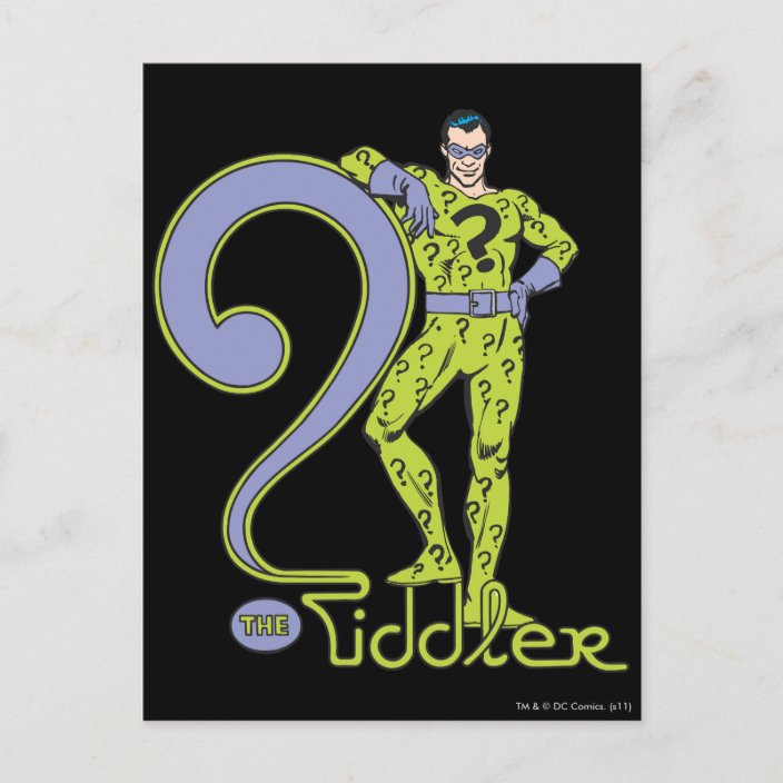 The Riddler & Logo Green Postcard | Zazzle.com