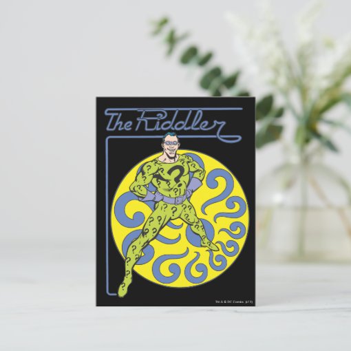 The Riddler & Logo Purple Postcard | Zazzle