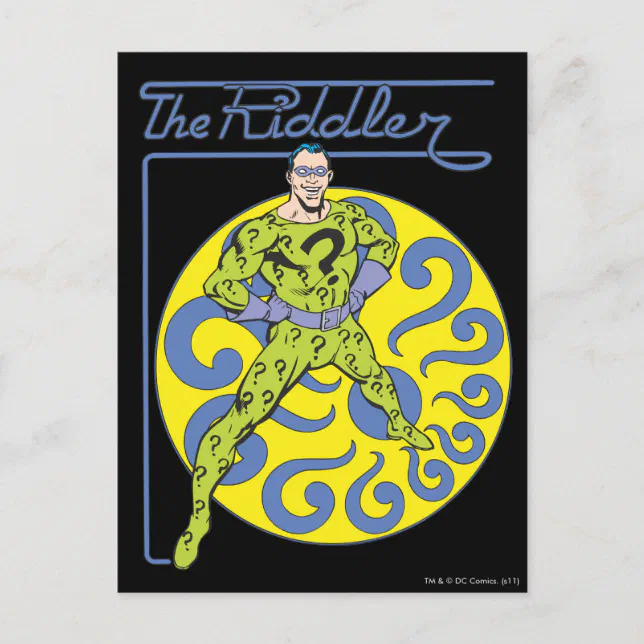 The Riddler & Logo Purple Postcard | Zazzle