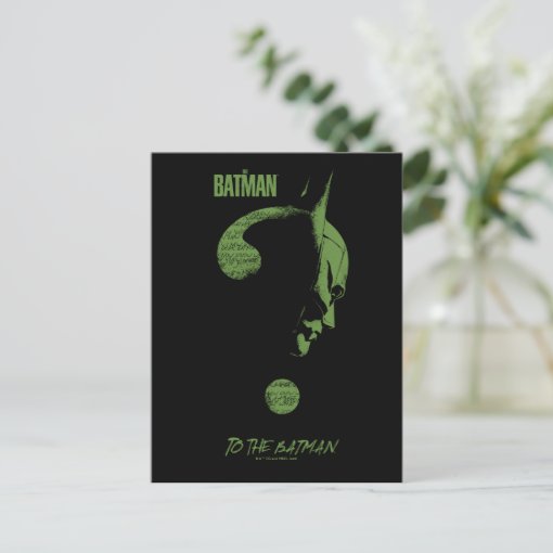 The Riddler "To The Batman" Question Mark Postcard | Zazzle