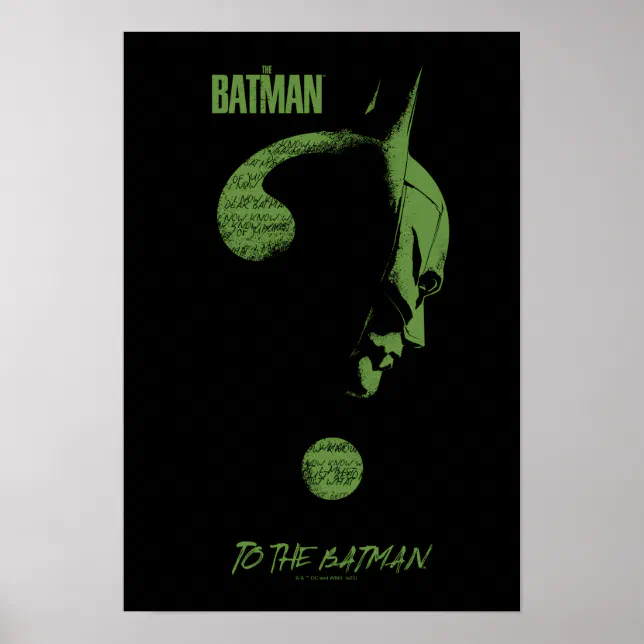 The Riddler "To The Batman" Question Mark Poster | Zazzle