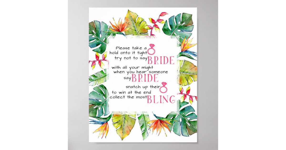 The Ring Game Tropical Game Poster | Zazzle