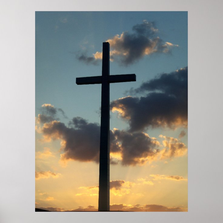 The Risen King Easter Sunset Christian Poster Art | Zazzle