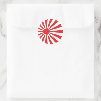 The Rising Sun Flag Classic Round Sticker | Zazzle
