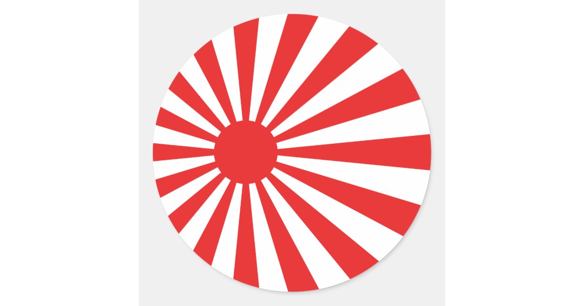 The Rising Sun Flag Classic Round Sticker | Zazzle