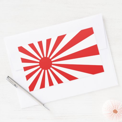 The Rising Sun Flag Rectangular Sticker | Zazzle