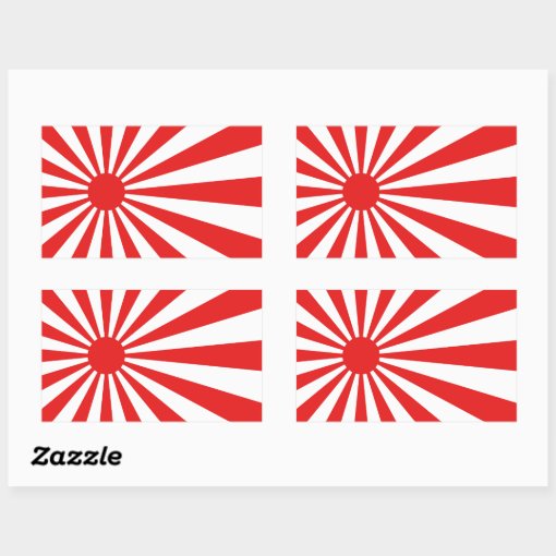 The Rising Sun Flag Rectangular Sticker | Zazzle