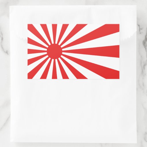 The Rising Sun Flag Rectangular Sticker | Zazzle