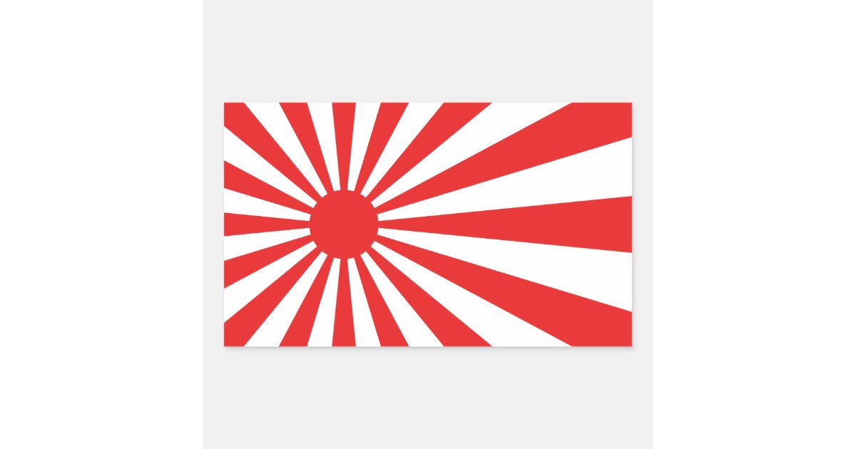 The Rising Sun Flag Rectangular Sticker | Zazzle