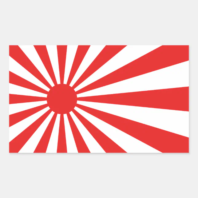 The Rising Sun Flag Rectangular Sticker | Zazzle