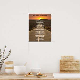 The Road Less Traveled with poem "Choices" Poster | Zazzle