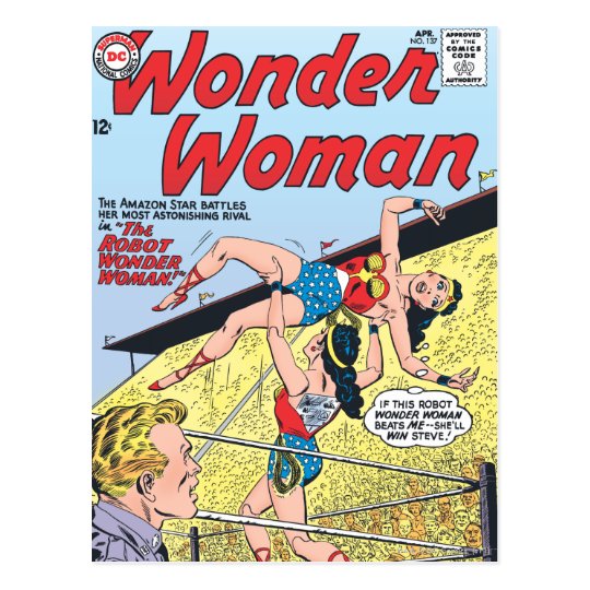 The Robot Wonder Woman Postcard | Zazzle.com
