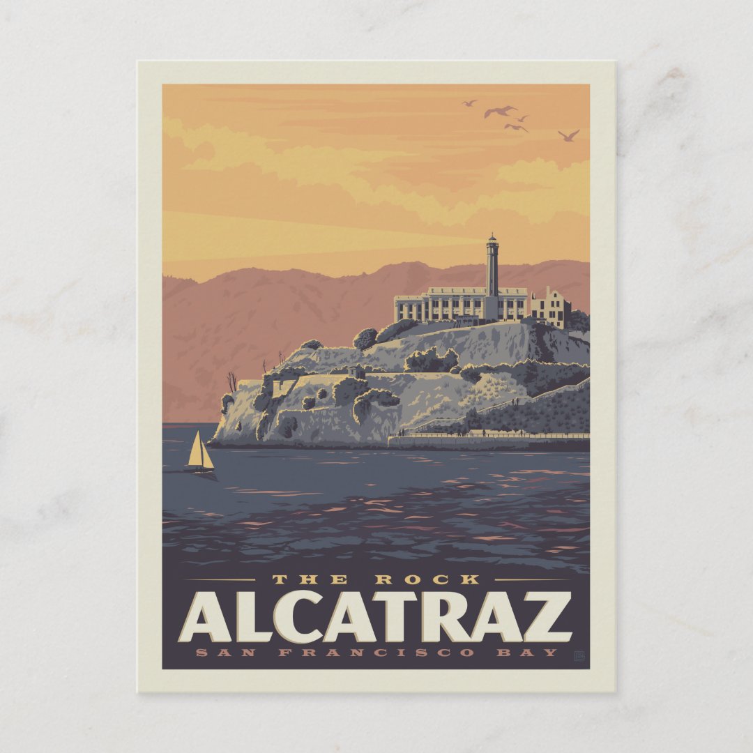 The Rock Alcatraz | San Francisco Bay Postcard | Zazzle