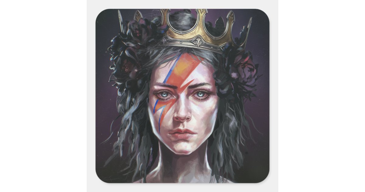 The rockstar Princess Square Sticker | Zazzle