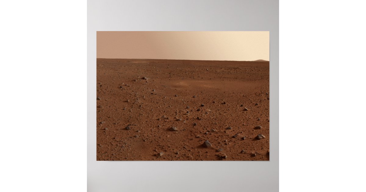 The rocky surface of Mars Poster | Zazzle