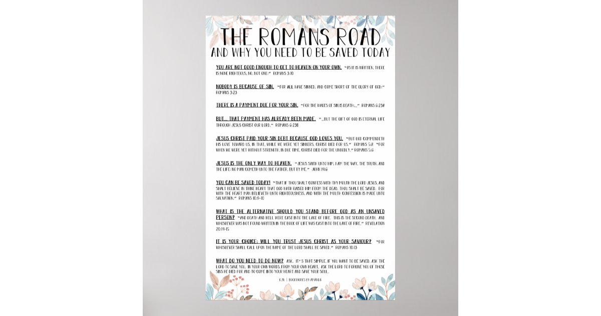 The Romans Road Poster | Zazzle