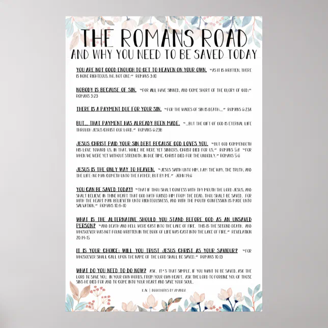 The Romans Road Poster | Zazzle