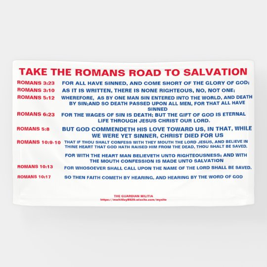The Romans Road to Salvation Banner | Zazzle.com