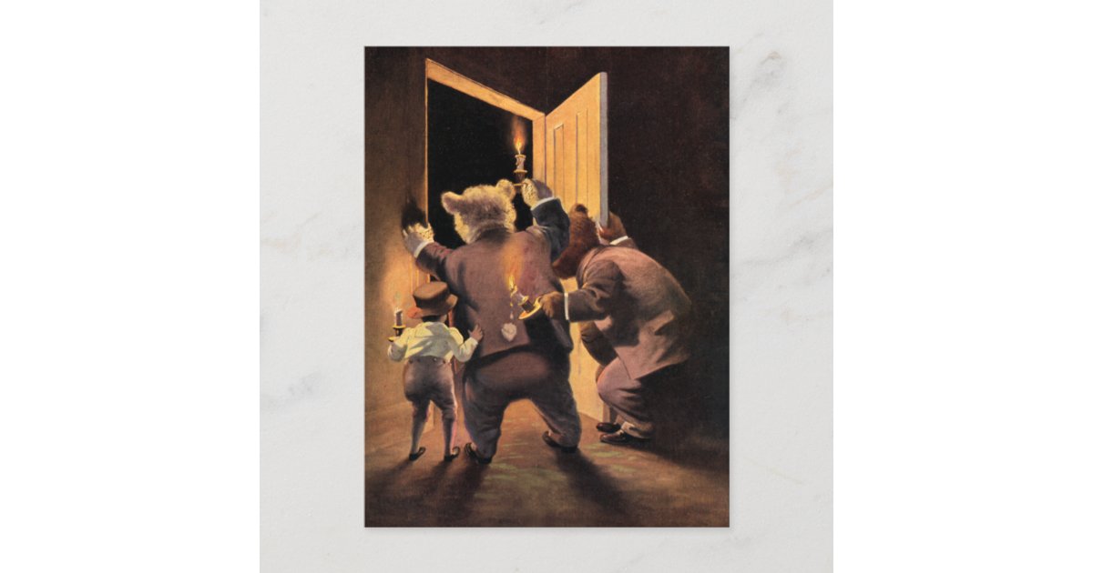 The Roosevelt Bears as The Teddy Bear Detectives Postcard | Zazzle