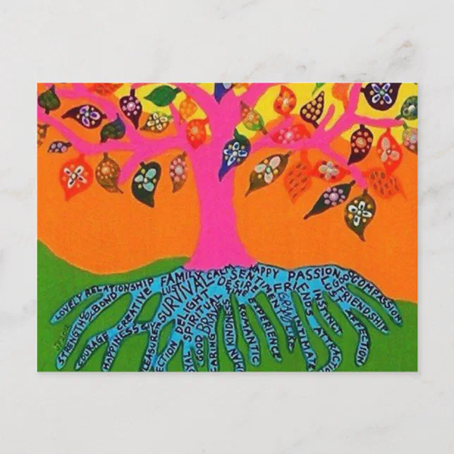 The Root Of Knowledge Tree Of Life Postcard | Zazzle
