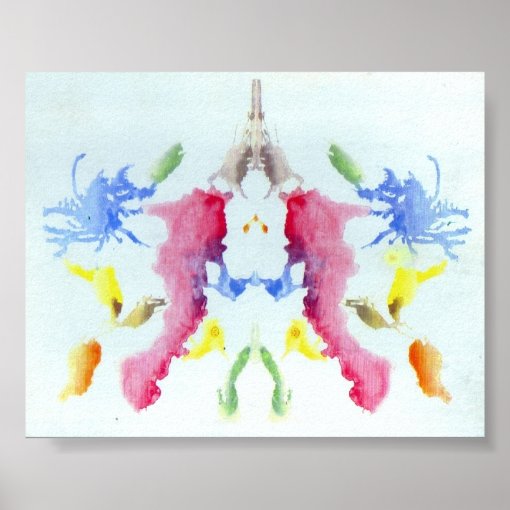 The Rorschach Test Ink Blots Plate 10 Poster | Zazzle