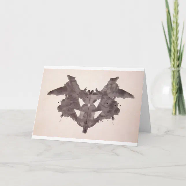 The Rorschach Test Ink Blots Plate 1 Bat, Moth Card | Zazzle