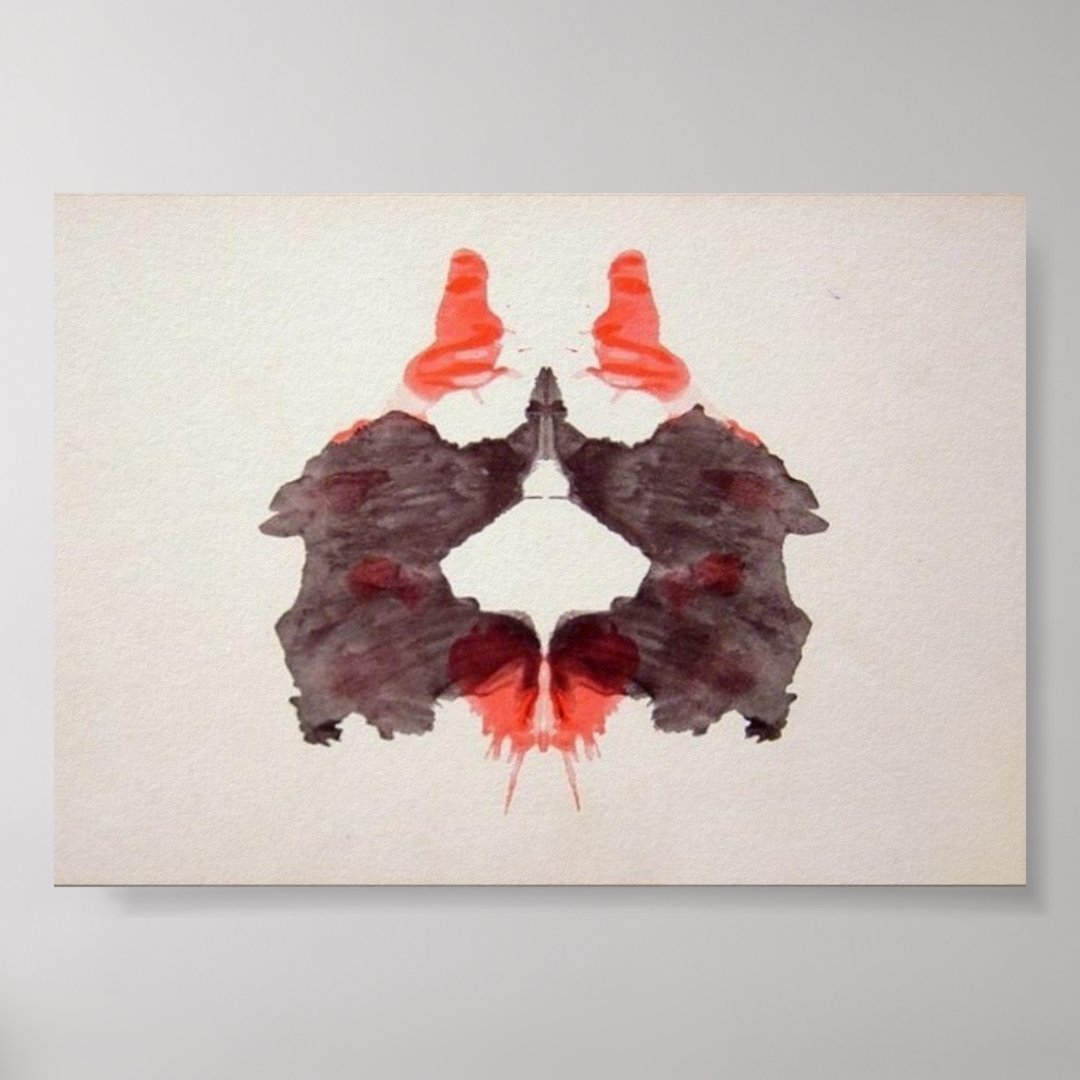 The Rorschach Test Ink Blots Plate 2 Poster | Zazzle