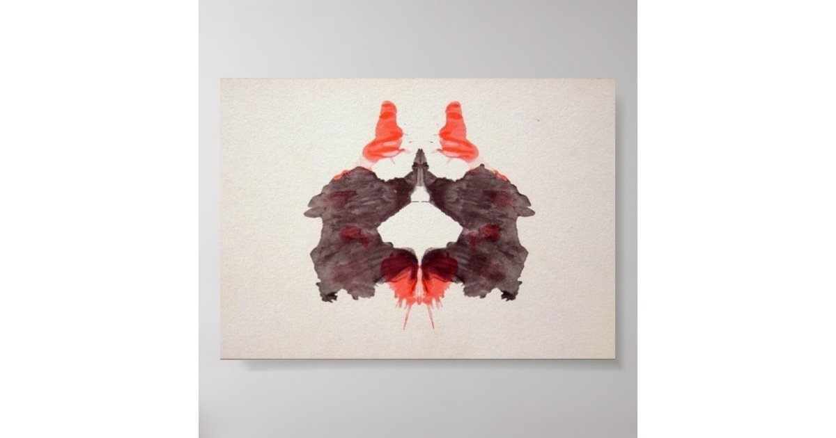 The Rorschach Test Ink Blots Plate 2 Poster | Zazzle