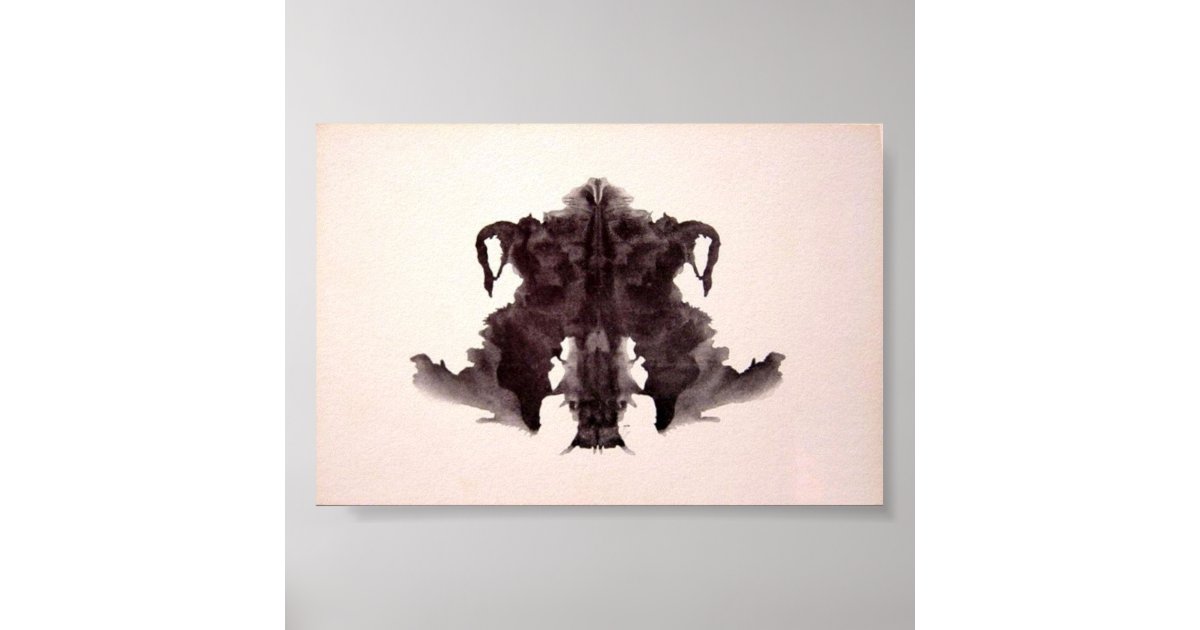 The Rorschach Test Ink Blots Plate 4 Poster | Zazzle