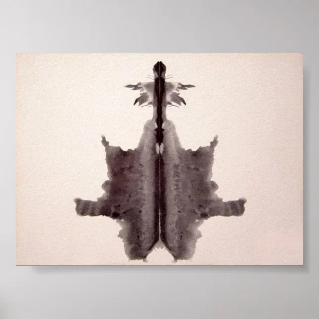 The Rorschach Test Ink Blots Plate 6 Poster | Zazzle