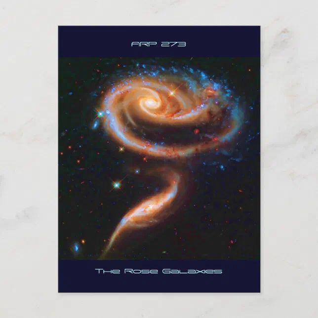 The Rose Galaxies, Arp 273 Postcard | Zazzle