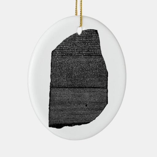 The Rosetta Stone Egyptian Granodiorite Stele Ceramic Ornament | Zazzle