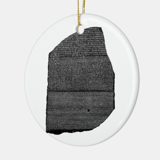 The Rosetta Stone Egyptian Granodiorite Stele Ceramic Ornament | Zazzle