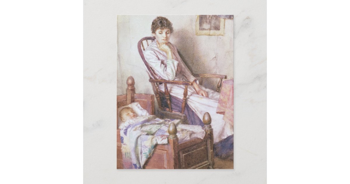 The Rosy Idol of her Solitude Postcard | Zazzle