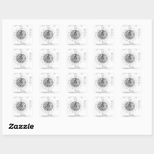 The Round Table of King Arthur Square Sticker | Zazzle