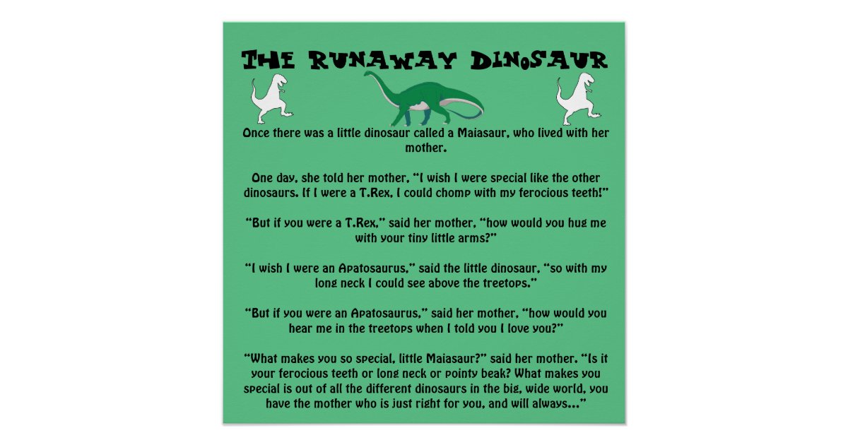 The Runaway Dinosaur Poster | Zazzle