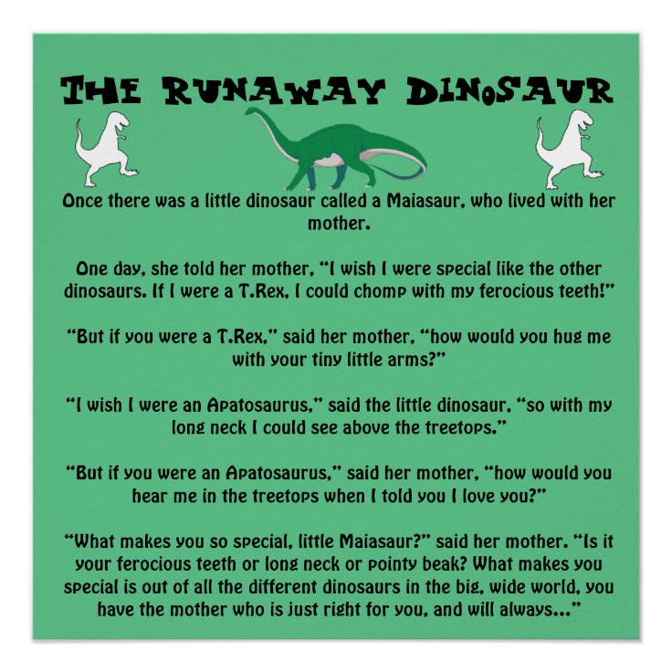 The Runaway Dinosaur Poster | Zazzle