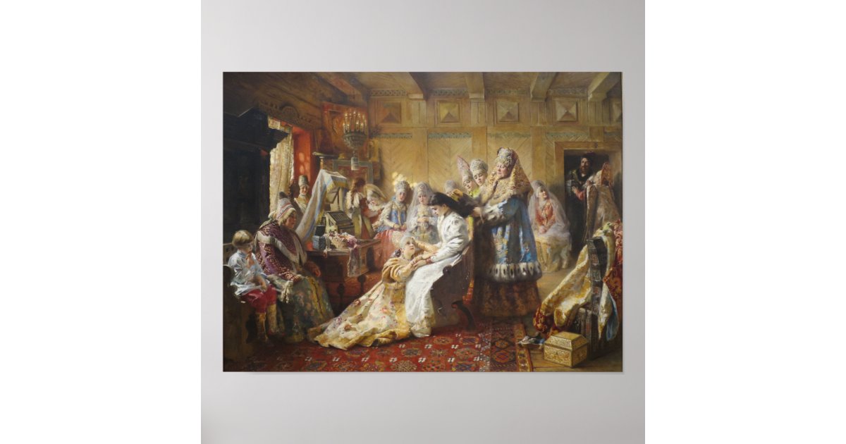 The Russian Bride's Attire by Makovsky - Poster | Zazzle
