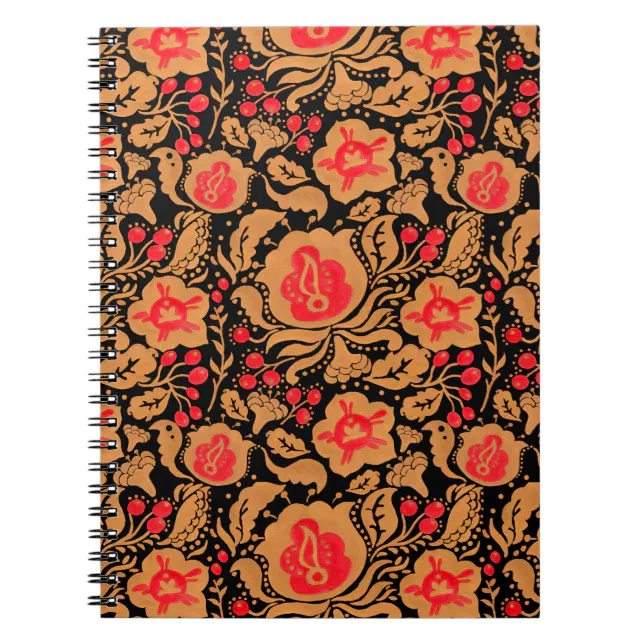 The Russian Khokhloma Pattern Notebook | Zazzle