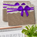 The Rustic Purple Bow Wedding Collection Envelopes | Zazzle