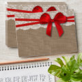 The Rustic Red Bow Wedding Collection Envelopes | Zazzle