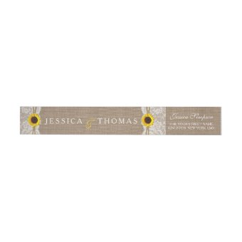 The Rustic Sunflower Wedding Collection Labels | Zazzle