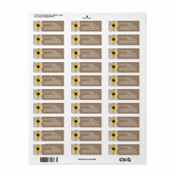 The Rustic Sunflower Wedding Collection Labels | Zazzle