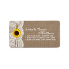 The Rustic Sunflower Wedding Collection Labels | Zazzle